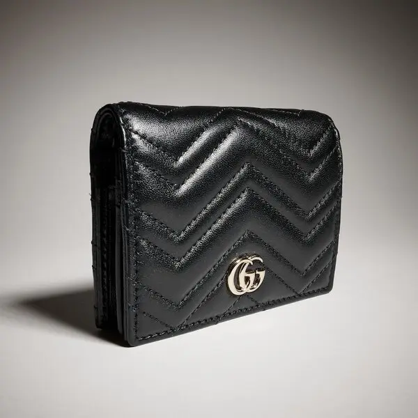 Gucci Gg Marmont Card Case Wallet Leather - Black