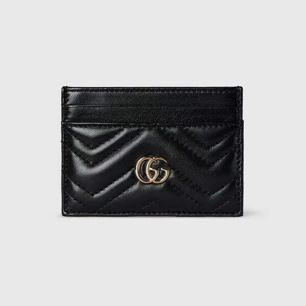Gucci Gg Marmont Card Case Leather - Black