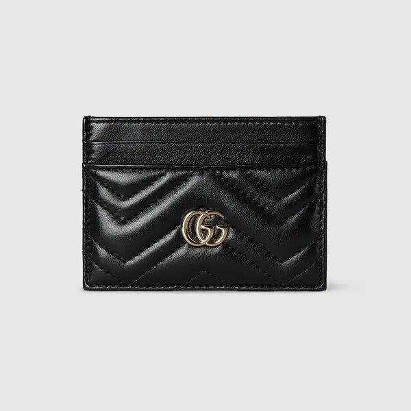 Gucci Gg Marmont Card Case Leather - Black
