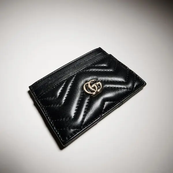 Gucci Gg Marmont Card Case Leather - Black