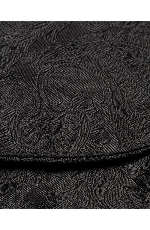 Eton Paisley Silk Bow Tie - Black
