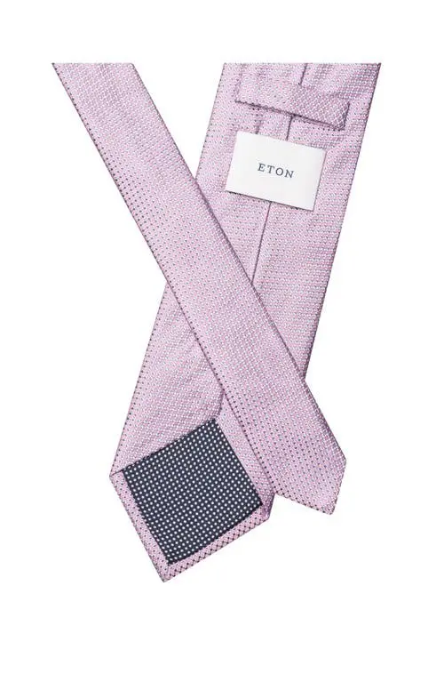 Eton Micro Silk Neck Tie - Medium Pink
