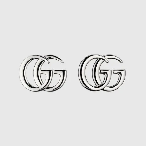 Gucci Gg Marmont Stud Earrings - Silver-toned Metal