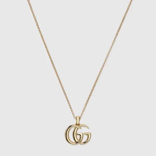 Gucci Gg Marmont Pendant Necklace - Gold-toned Metal