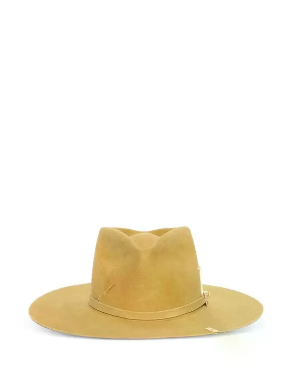 Nick Fouquet Eye Of Ra Embellished Felt Hat - Yellow