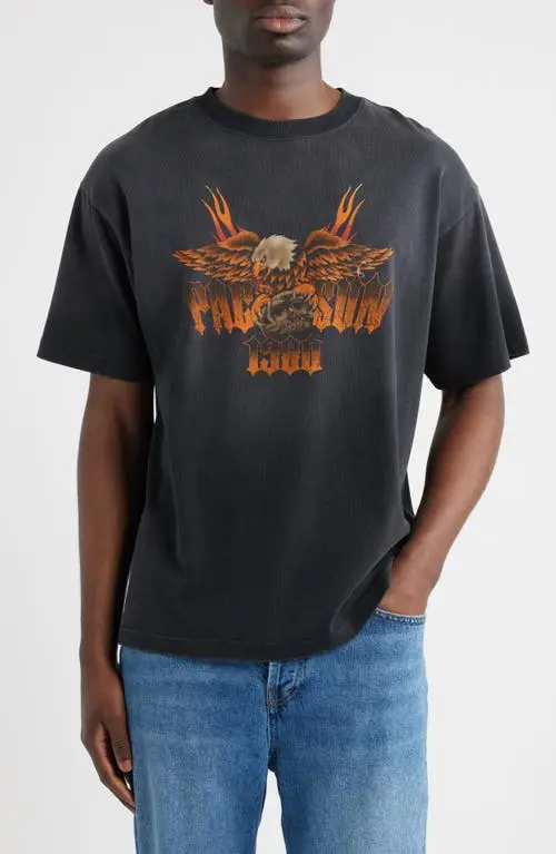 PACSUN Eagle Skull Cotton Graphic T-shirt