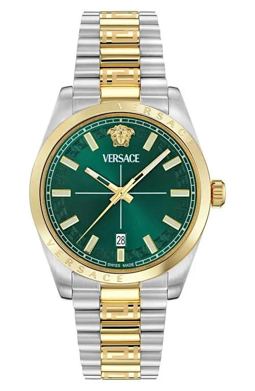 Versace Millenyium Two-tone Bracelet Watch - Two Tone Green