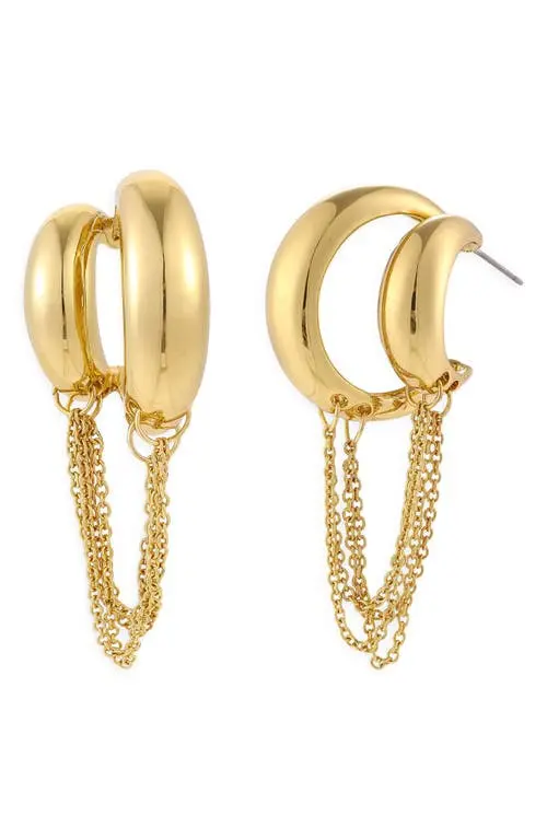 PETIT MOMENTS Mirage Chain Hoop Earrings - Gold