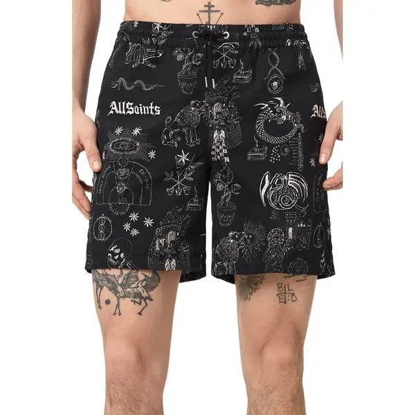 ALLSAINTS Terra Swim Trunks - Washed Black