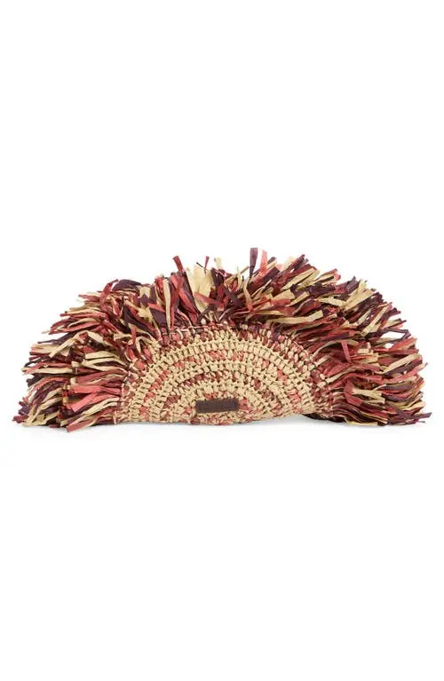 Sam Edelman Lily Straw Clutch - Red