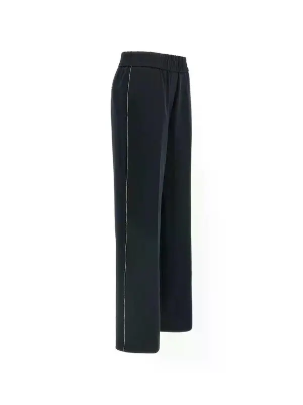Peserico Punto Luce Metal Detail Pleat Trousers - Blue