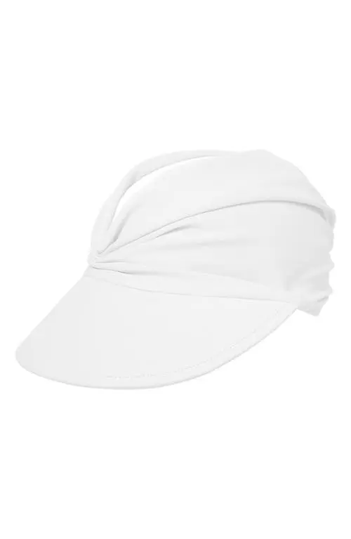 Lele Sadoughi Lisa Ruched Visor - White