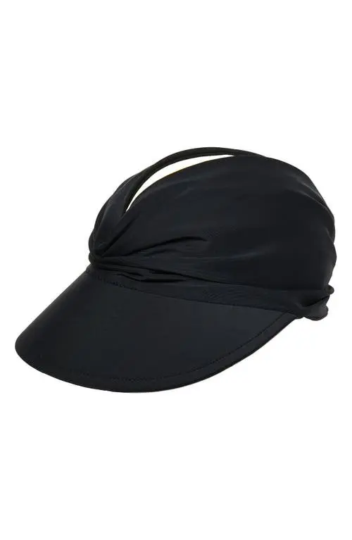 Lele Sadoughi Lisa Ruched Visor - Jet