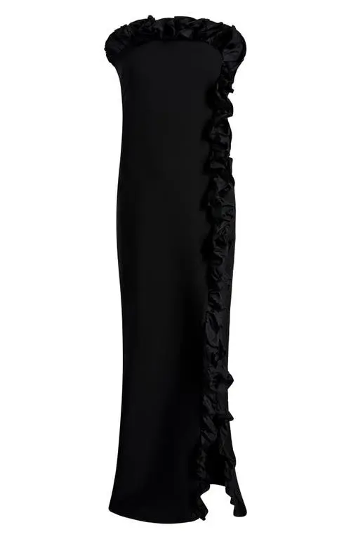 Cinq À Sept Kassia Ruffle Detail Strapless Gown