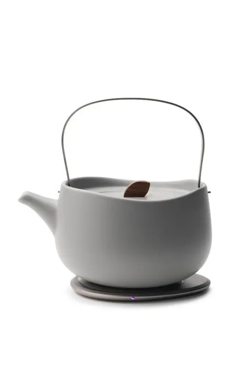 OHOM INC Leiph Self-heating Teapot Set - Soft Gray