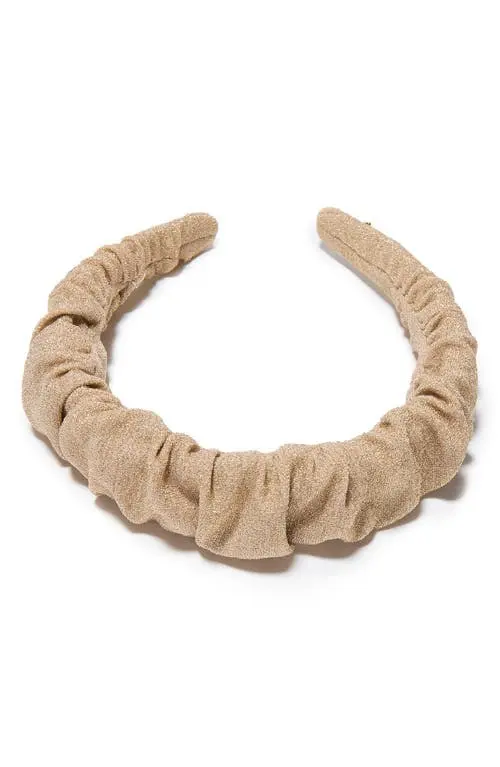 Lele Sadoughi Kelly Metallic Knit Ruched Headband