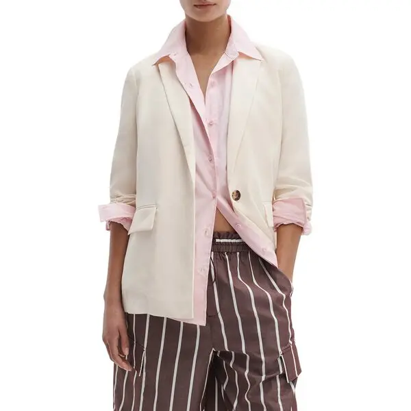 Rag & Bone Jennie One-button Blazer - Ivory