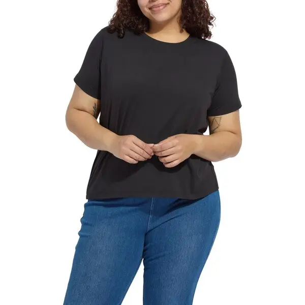 Lyssé Perfect Box Cut T-shirt - Black
