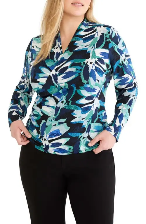 NIC+ZOE Giverny Knit Faux Wrap Top