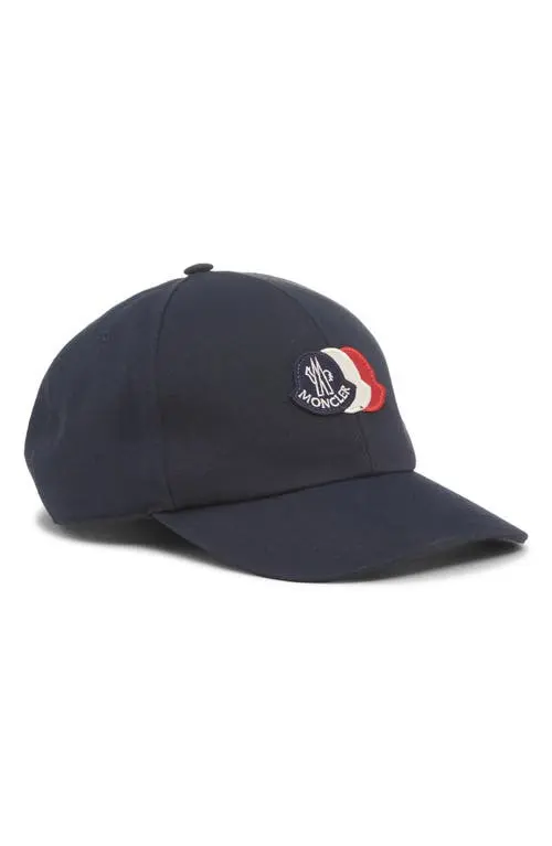 Moncler Logo Patch Adjustable Baseball Cap - Obsidian Blue