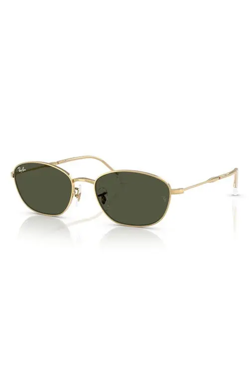 Ray-ban 55mm Oval Sunglasses - Gold Flash