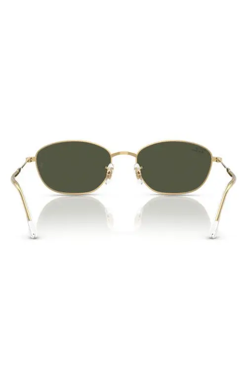 Ray-ban 55mm Oval Sunglasses - Gold Flash