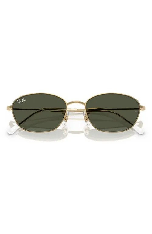 Ray-ban 55mm Oval Sunglasses - Gold Flash