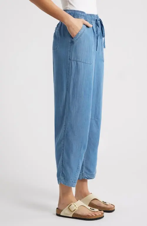 Caslon Ankle Drawstring Utility Pants - Medium Wash