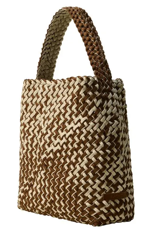 NAGHEDI Medium Nomad Double Weave Hobo Bag - Carmel
