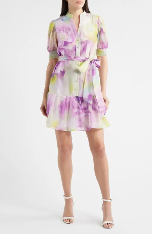 Anne Klein Floral Print Mini Dress