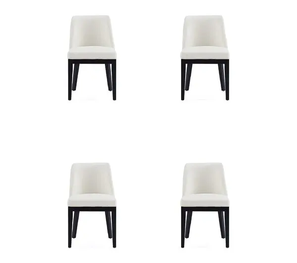 MANHATTAN COMFORT Gansevoort Wood Dining Chair Set Of 4 - One-color