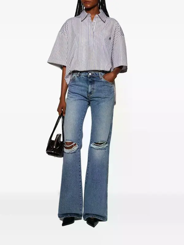 Natasha Zinko Distressed Flared Jeans