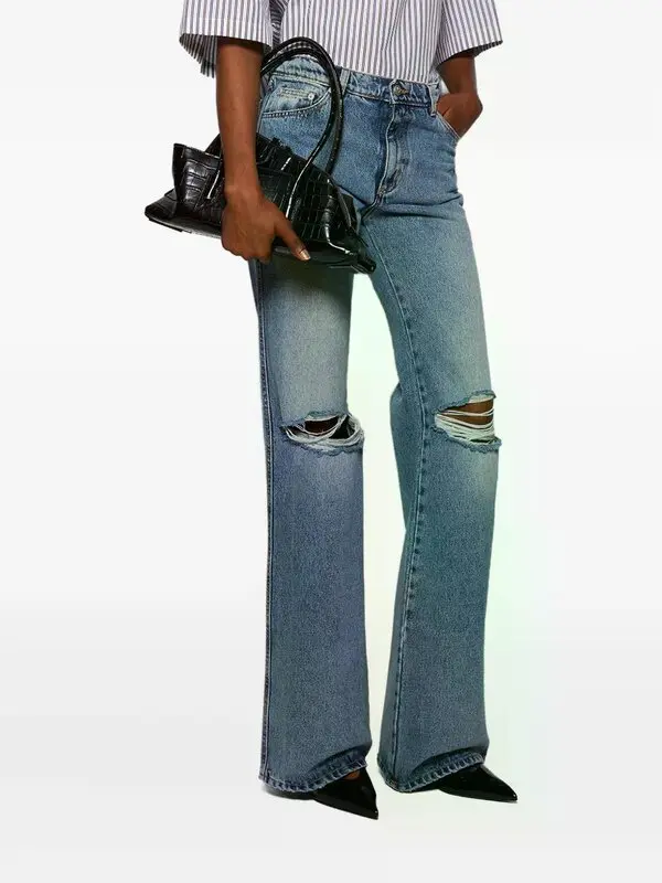 Natasha Zinko Distressed Flared Jeans