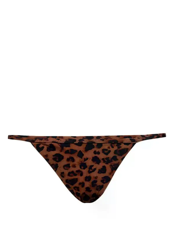 Christopher Esber Leopard-print Bikini Bottoms - Brown