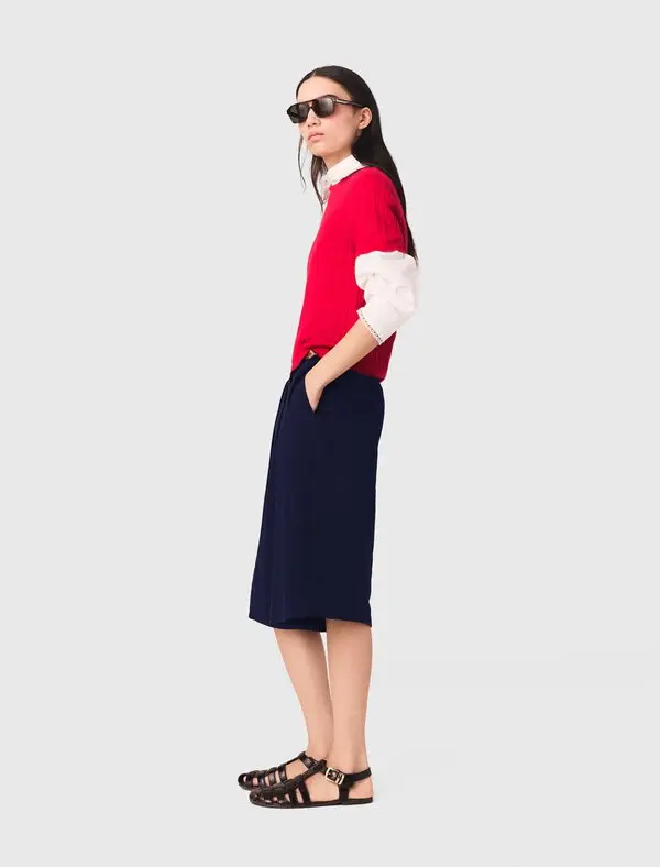 Maje Cotton And Silk Blend Cable Knit Jumper