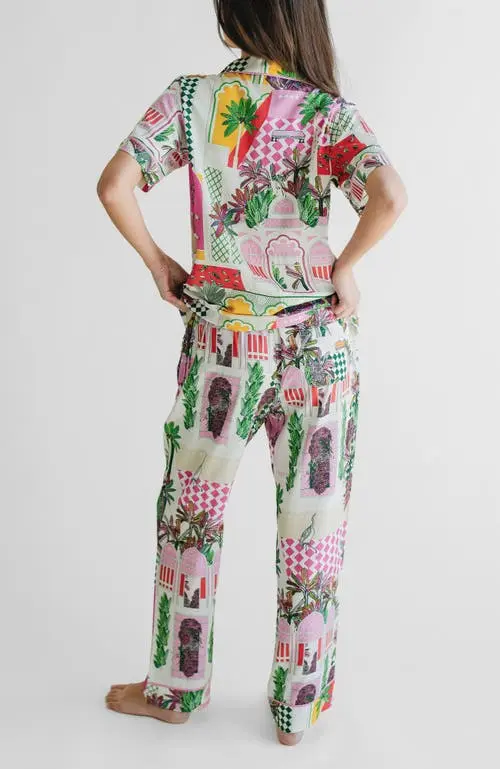 KATIE KIME Greco Garden Pajama Pants Set