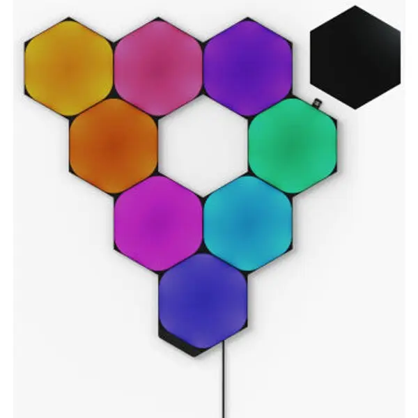 NANOLEAF Shapes Limited Edition Ultra Black Hexagons Smarter Kit - Multicolor