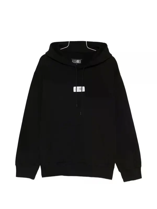 MAISON MARGIELA Logo Hooded Sweatshirt - Black