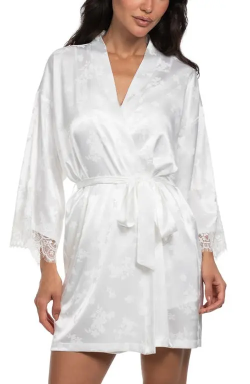 IN BLOOM BY JONQUIL Shane Jacquard Satin Robe - Ivory