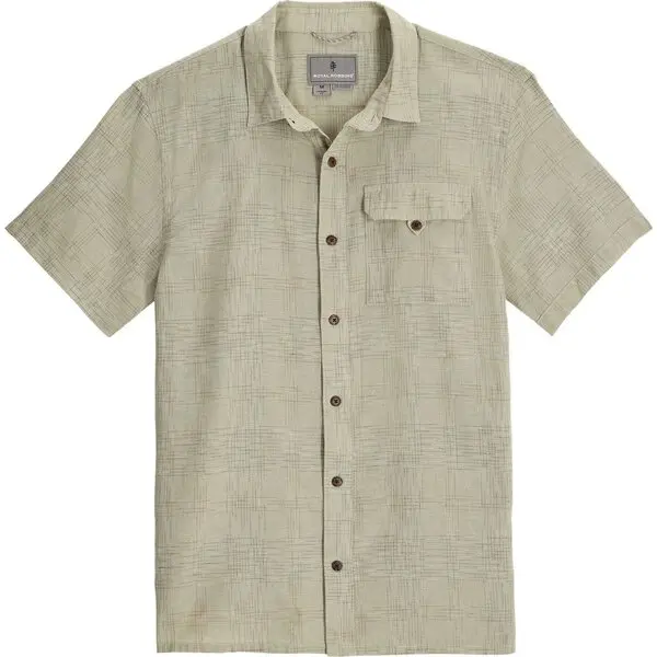 Royal Robbins Hempline Spaced Short Sleeve Hemp Blend Button-up Shirt - Elm