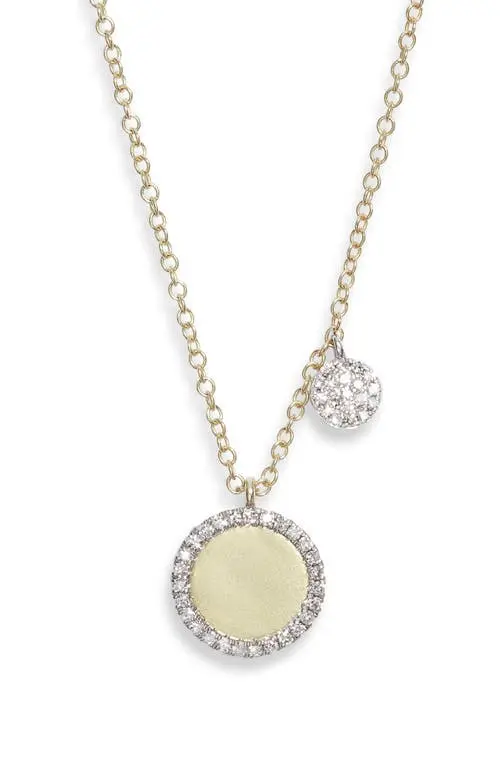 Meira T Disc Diamond Necklace - Yellow Gold