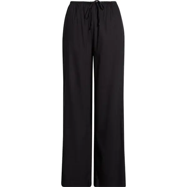 Nordstrom Linen Blend Drawstring Pants - Black