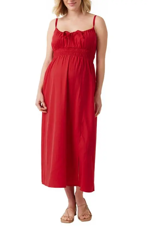 Ingrid & Isabel® The Amalfi Maternity Midi Strappy Dress - Red