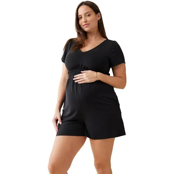 INGRID & ISABEL Knit Romper - Black