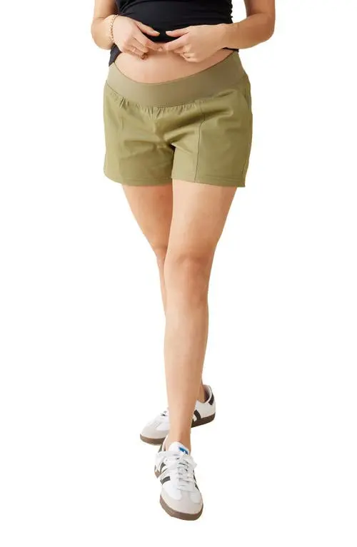 Ingrid & Isabel® Maternity Woven Short - Olive