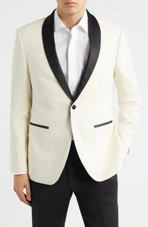 John Varvatos Brooklyn Virgin Wool Dinner Jacket - Cream