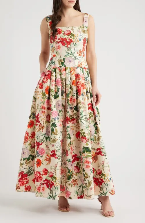 Julia Jordan Floral A-line Gown