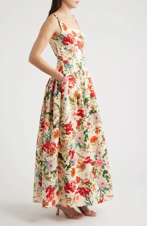 Julia Jordan Floral A-line Gown
