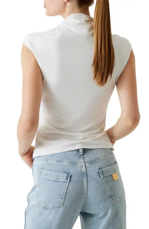 MARCIANO Ruched Knit Top With Logo Detail