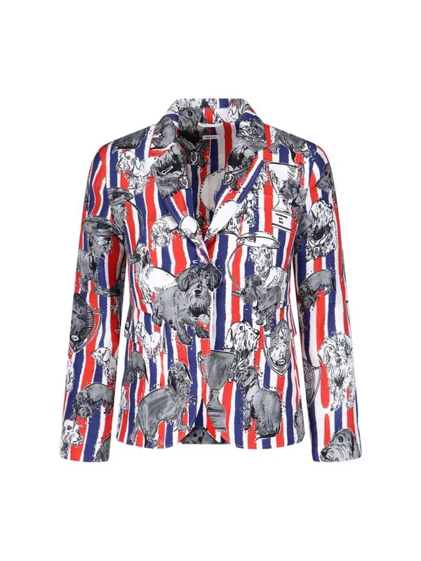 Thom Browne Printed Silk Blazer - Multi